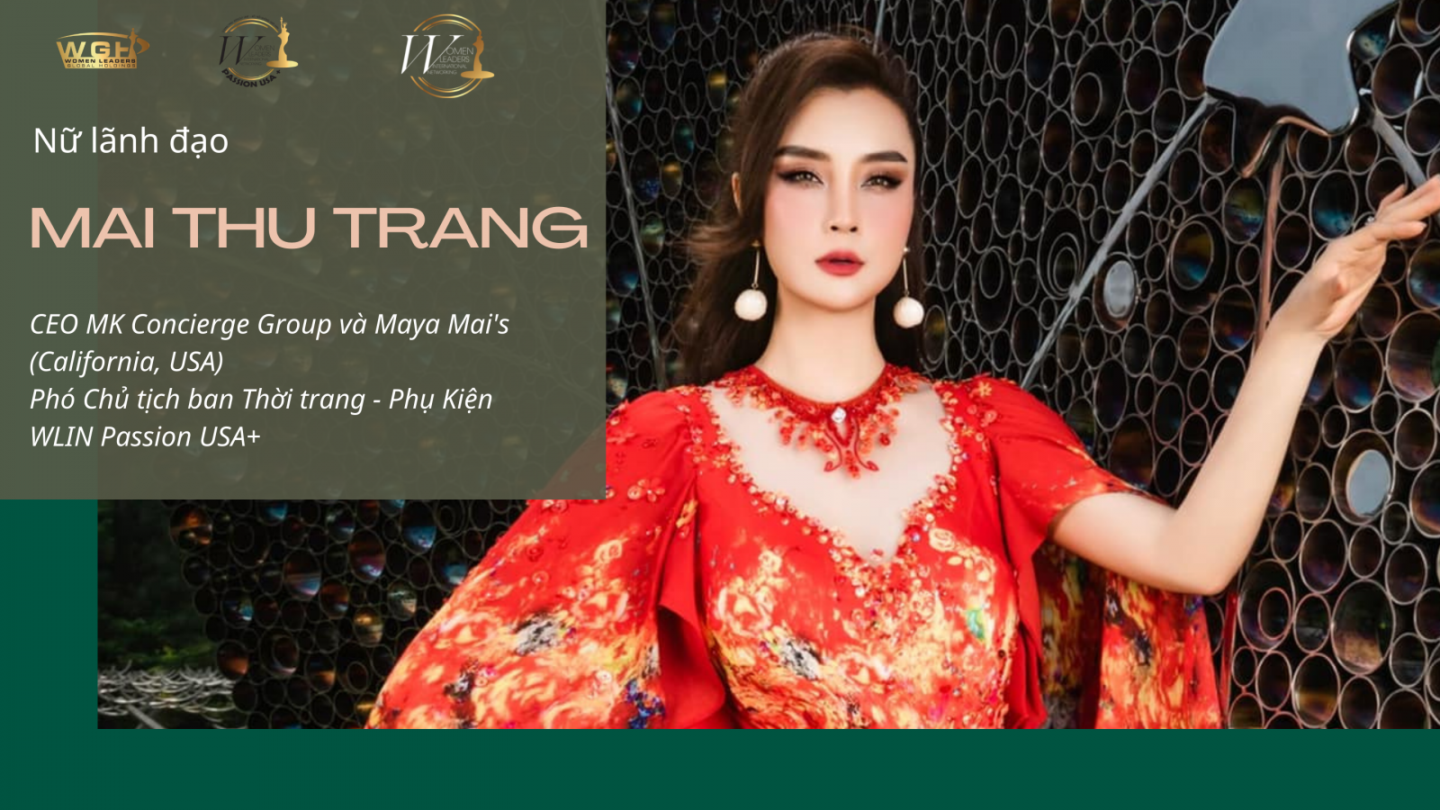 Nữ lãnh đạo Mai Thu Trang - CEO MK Concierge Group và Maya Mai`s: “Thời trang chính là ngôn ngữ ...